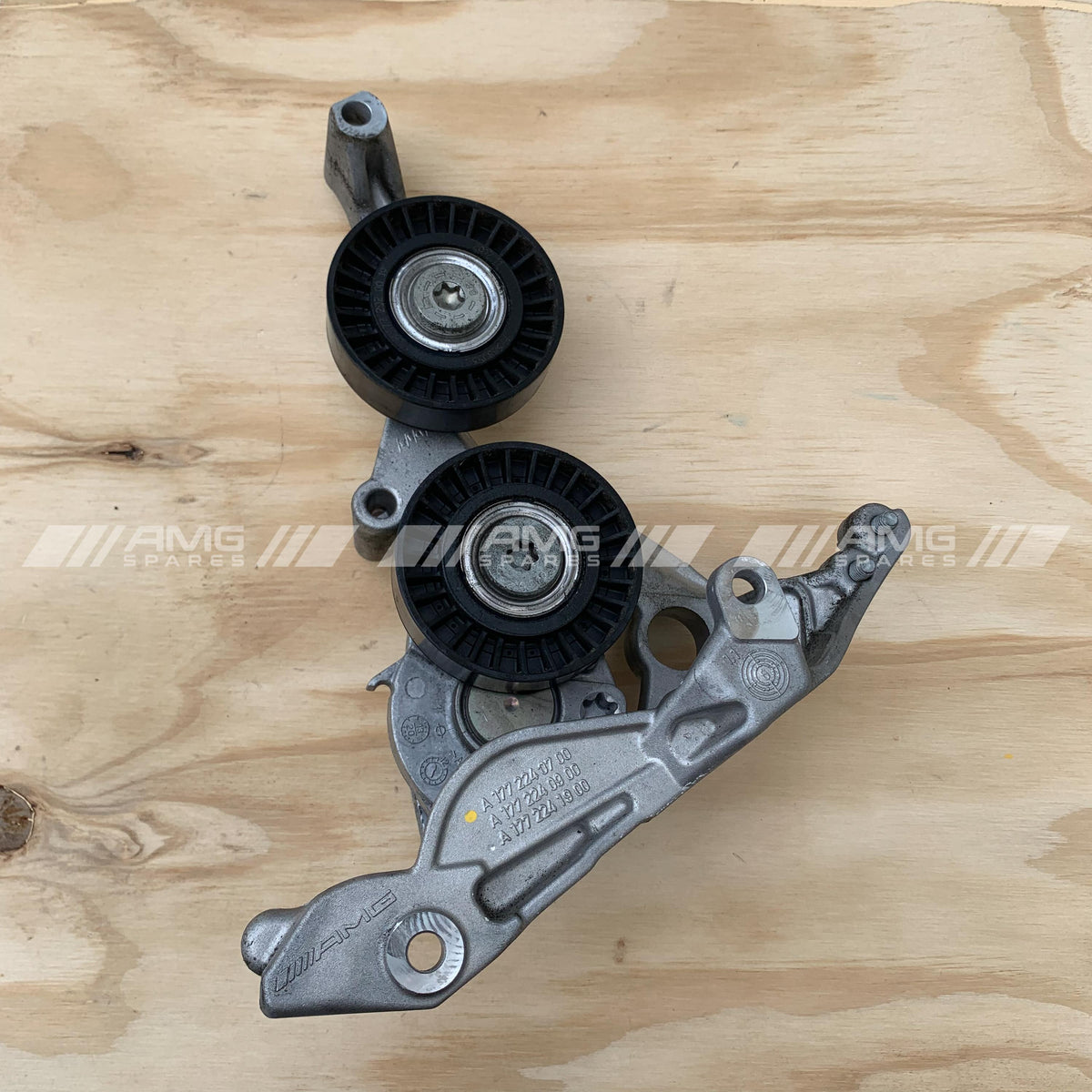 AMG M177 accessory belt tensioner bracket A1772240700 A1772003400 – AMG ...